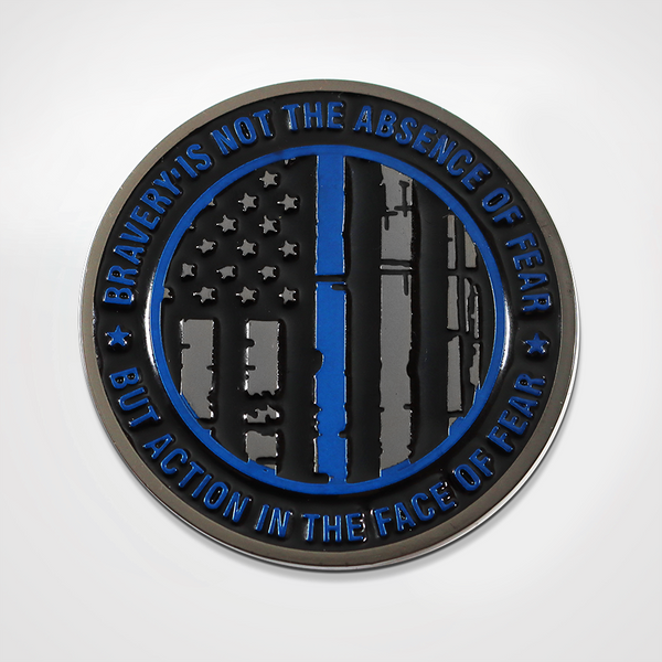 Brave in Blue St. Michael Coin – SymbolArts Shop