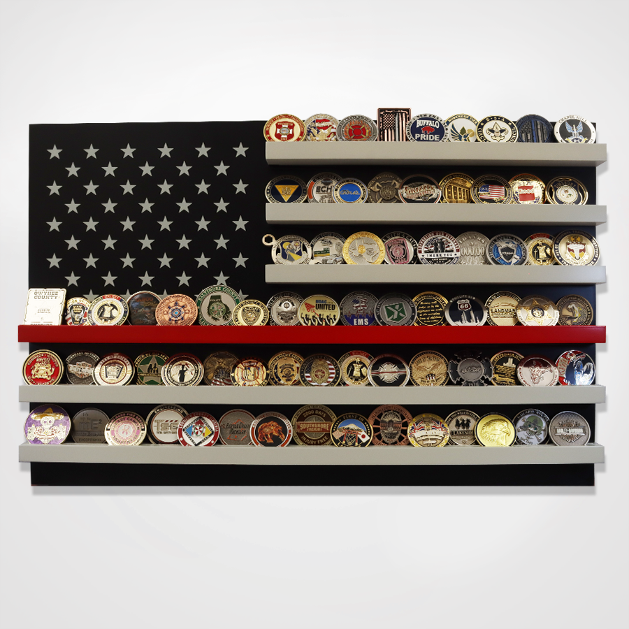 Large Red Line Coin Display – SymbolArts Shop