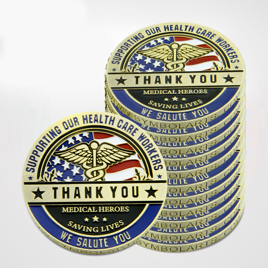 Health Challenge Coins Combat Medical Badge Challenge Coin