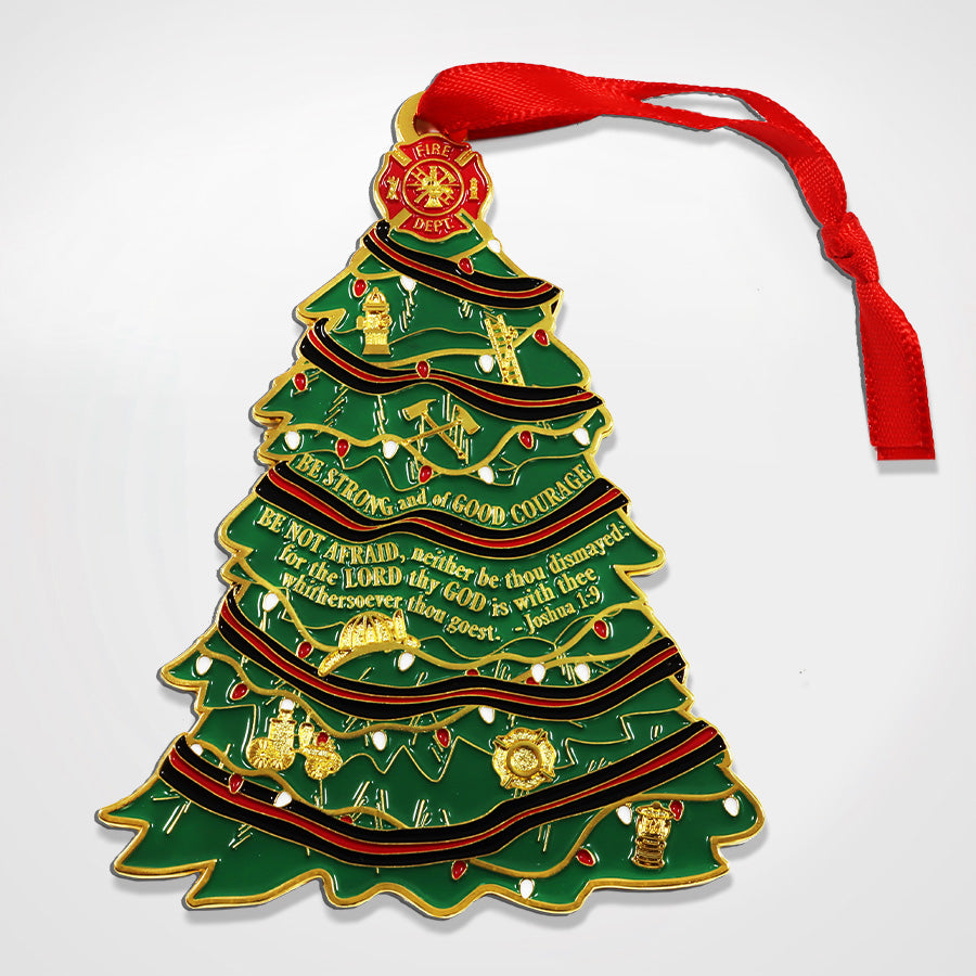 Red Line Christmas Tree Ornament – SymbolArts Shop