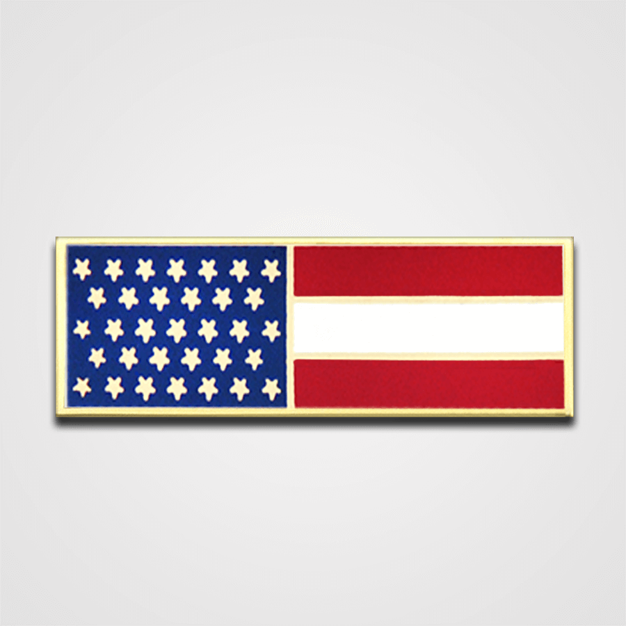 American Flag Military Bar Pin