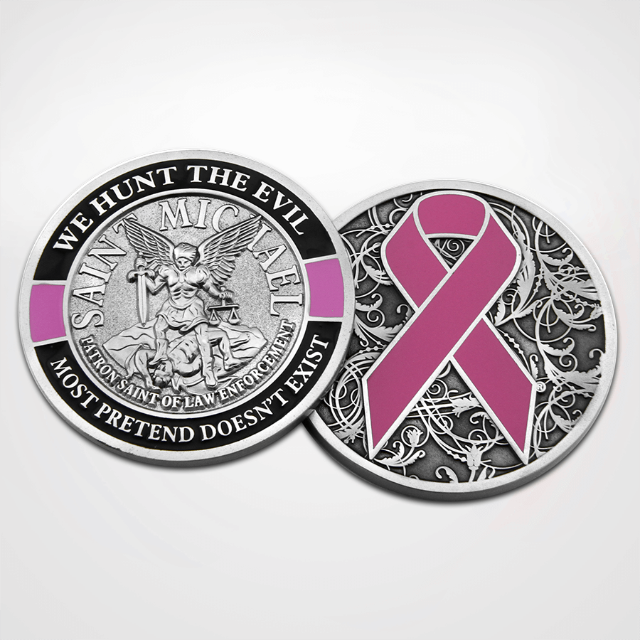 St. Michael Pink Coin – SymbolArts Shop