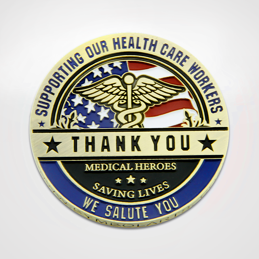 Health Challenge Coins Combat Medical Badge Challenge Coin